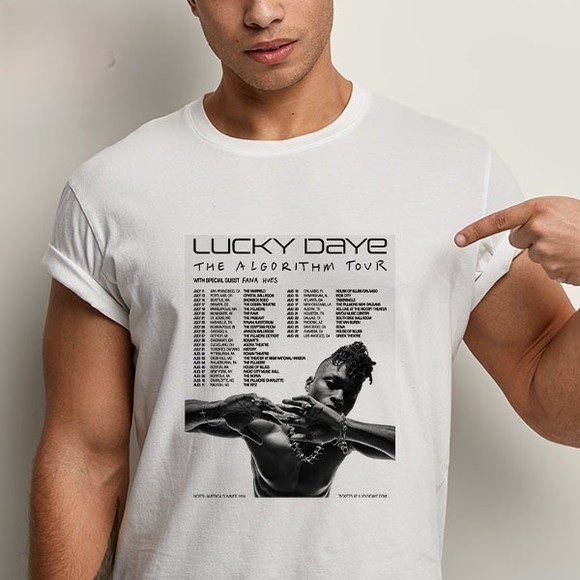 Gildan | Shirts | Lucky Daye The Algorithm Tour 224 Tour Date Fan Gifts ...